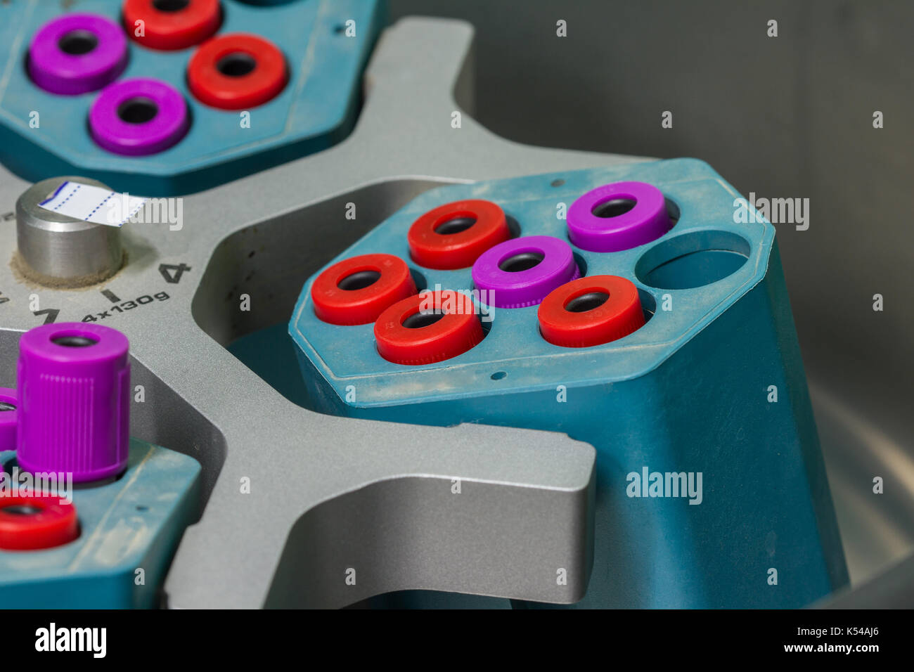 medical blood separation test centrifuge in chemical laboratory ...