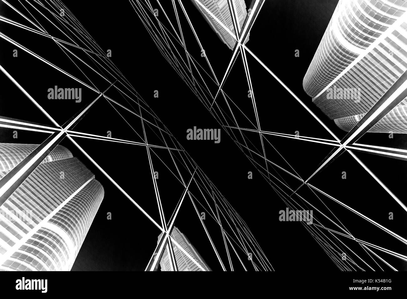 Abstract buildings background with B&W color Stock Photo - Alamy