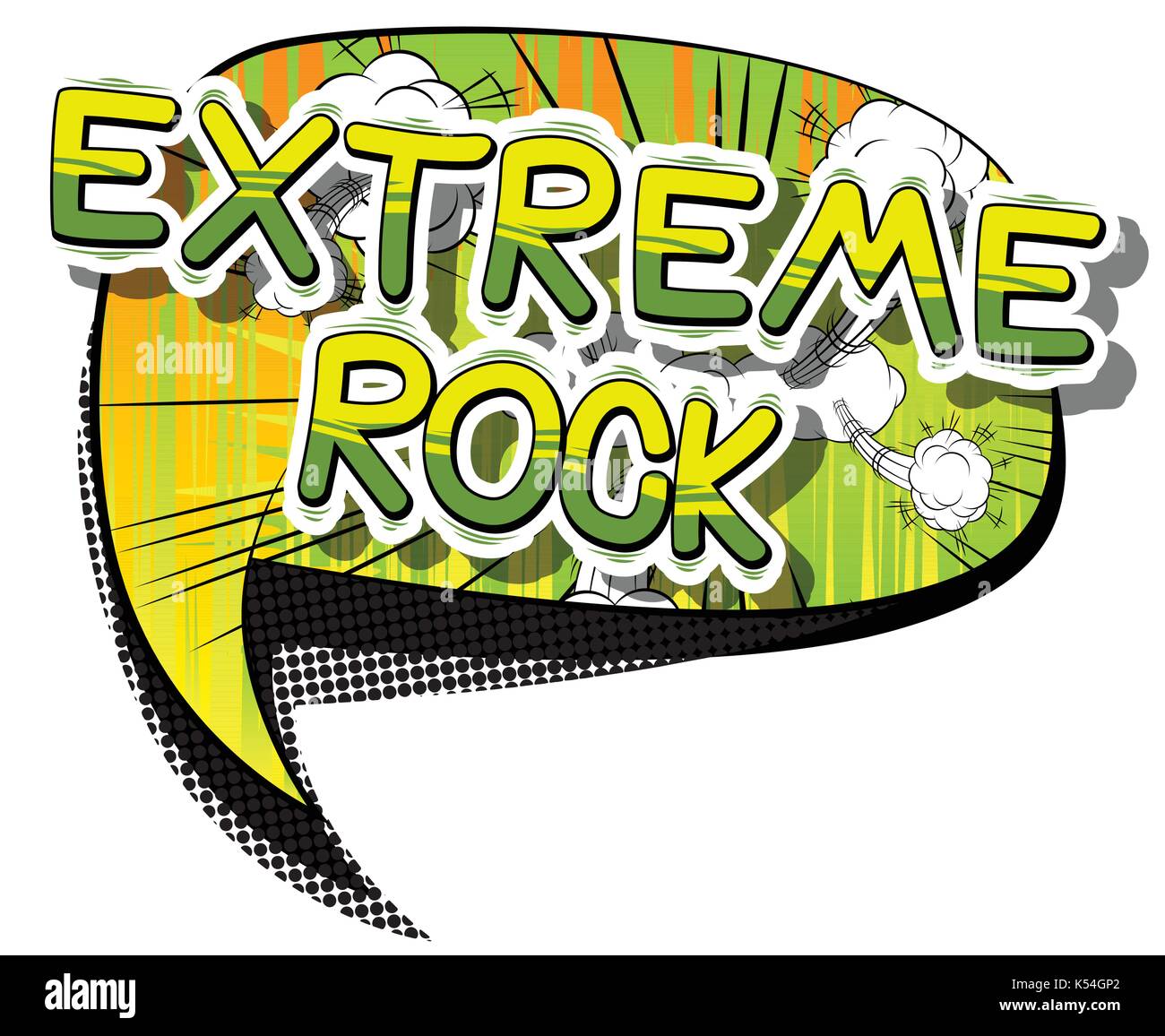 Extreme Rock - Comic book word on abstract background Stock Vector ...