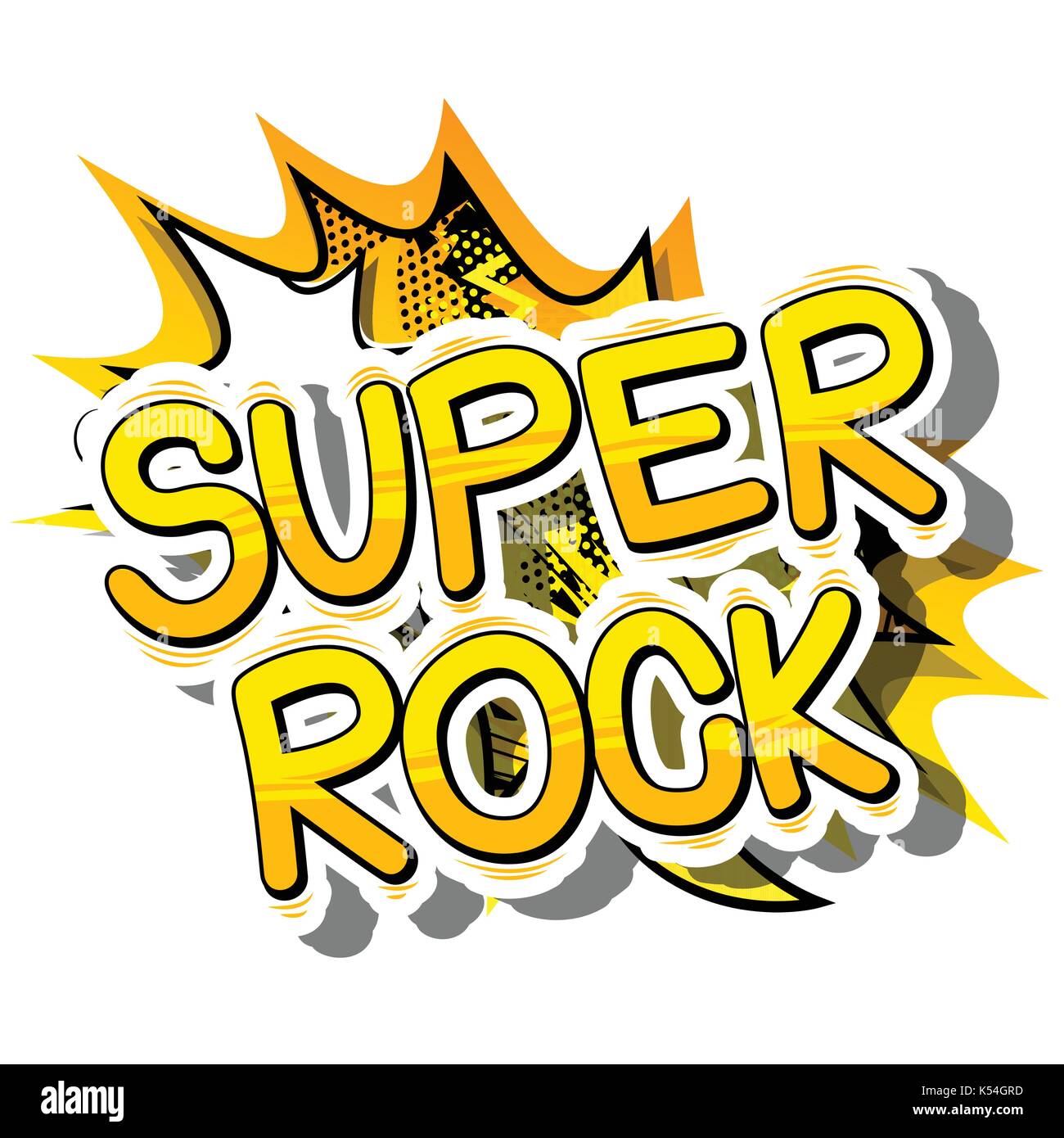 Super Rock - Comic book word on abstract background Stock Vector Image ...