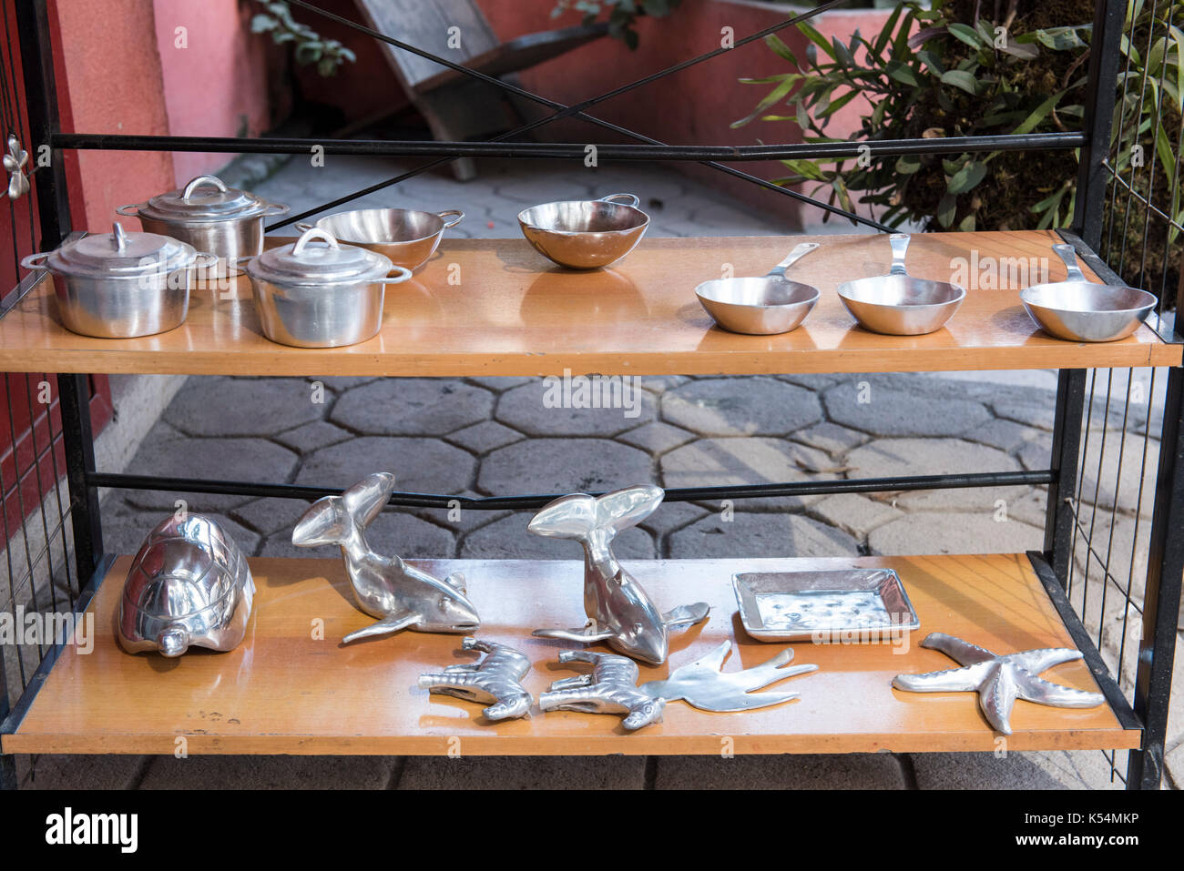 Locally made, cast aluminium souvenirs for sale at Ambatolampy ...