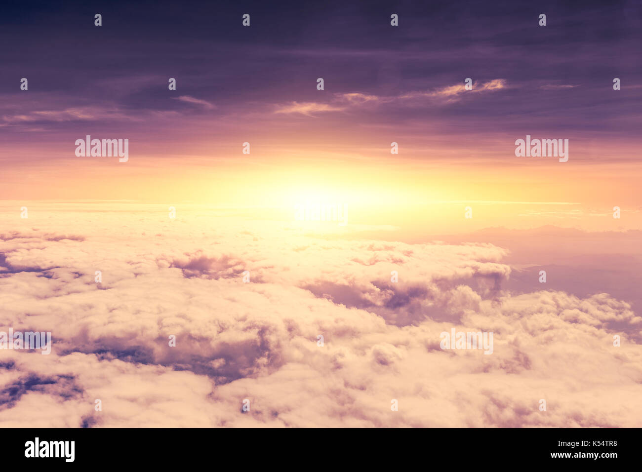 violet dusk sky with cloud Stock Photo - Alamy