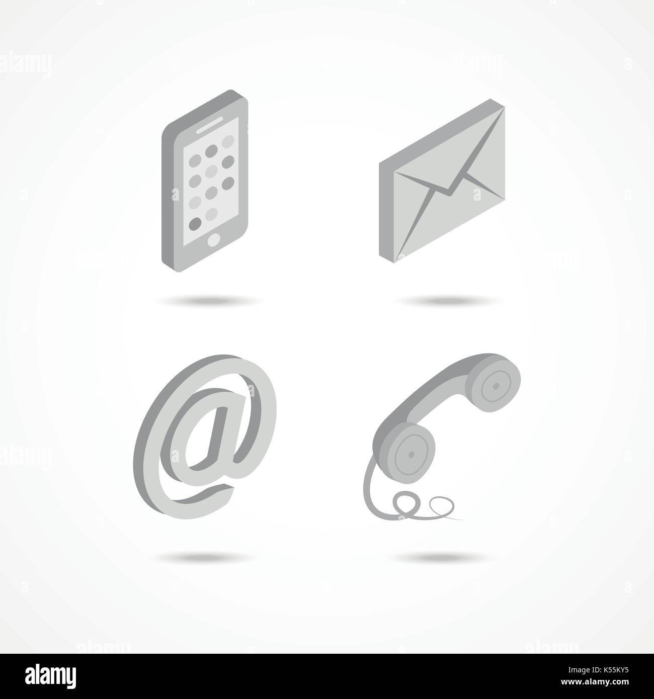 Contact isometric icons 3d vector illustration Stock Vector Image & Art ...