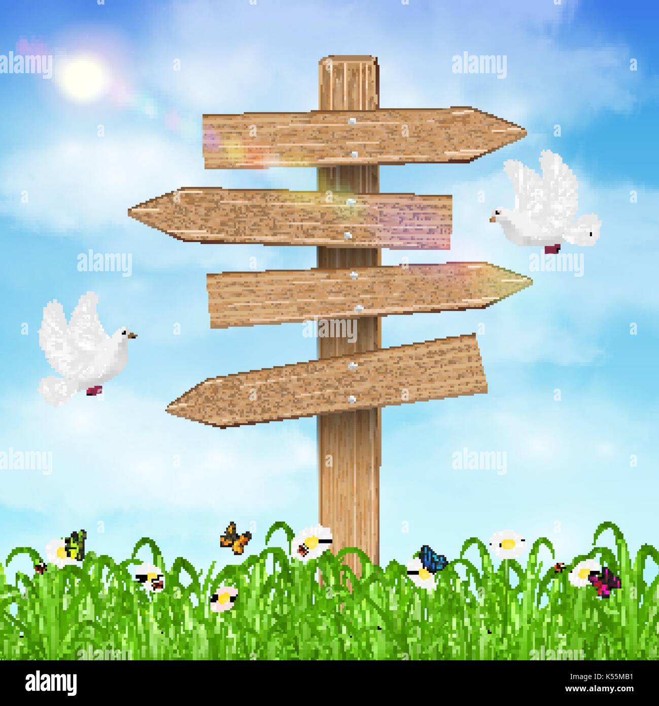 Green direction arrow light Stock Vector Images - Alamy