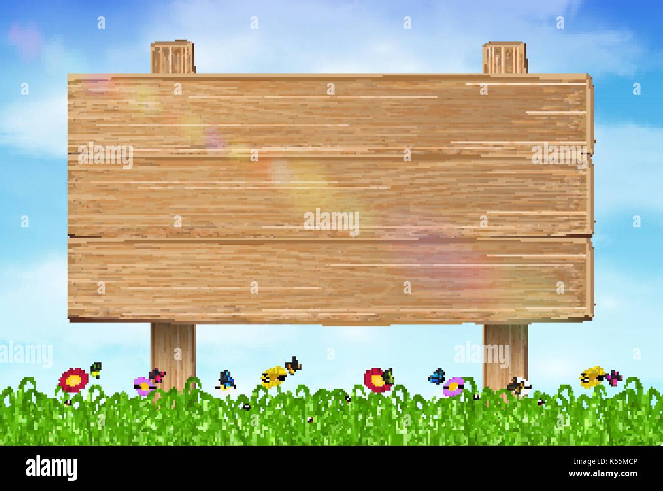 Summer wooden sign on Stock Vector Images - Alamy