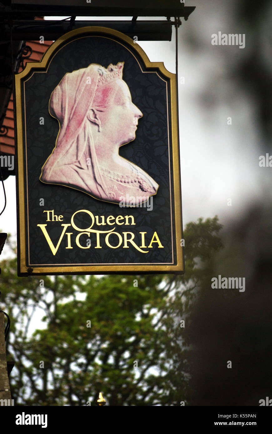 The Queen Victoria pub sign, Gosforth, Tyne and Wear Stock Photo - Alamy