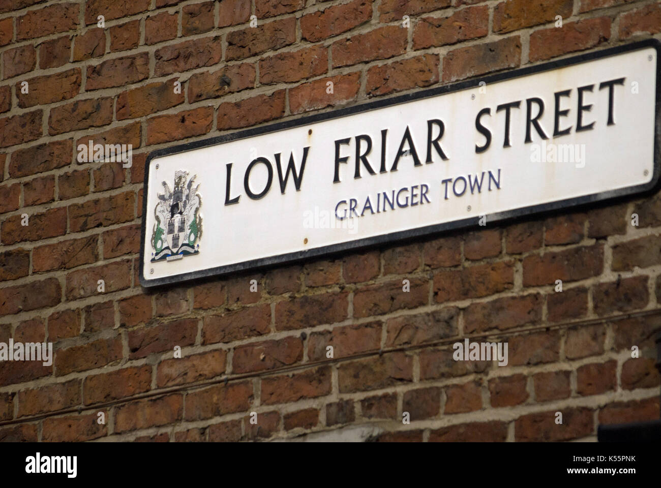 Low Friar Street sign, Newcastle-upon-Tyne Stock Photo - Alamy