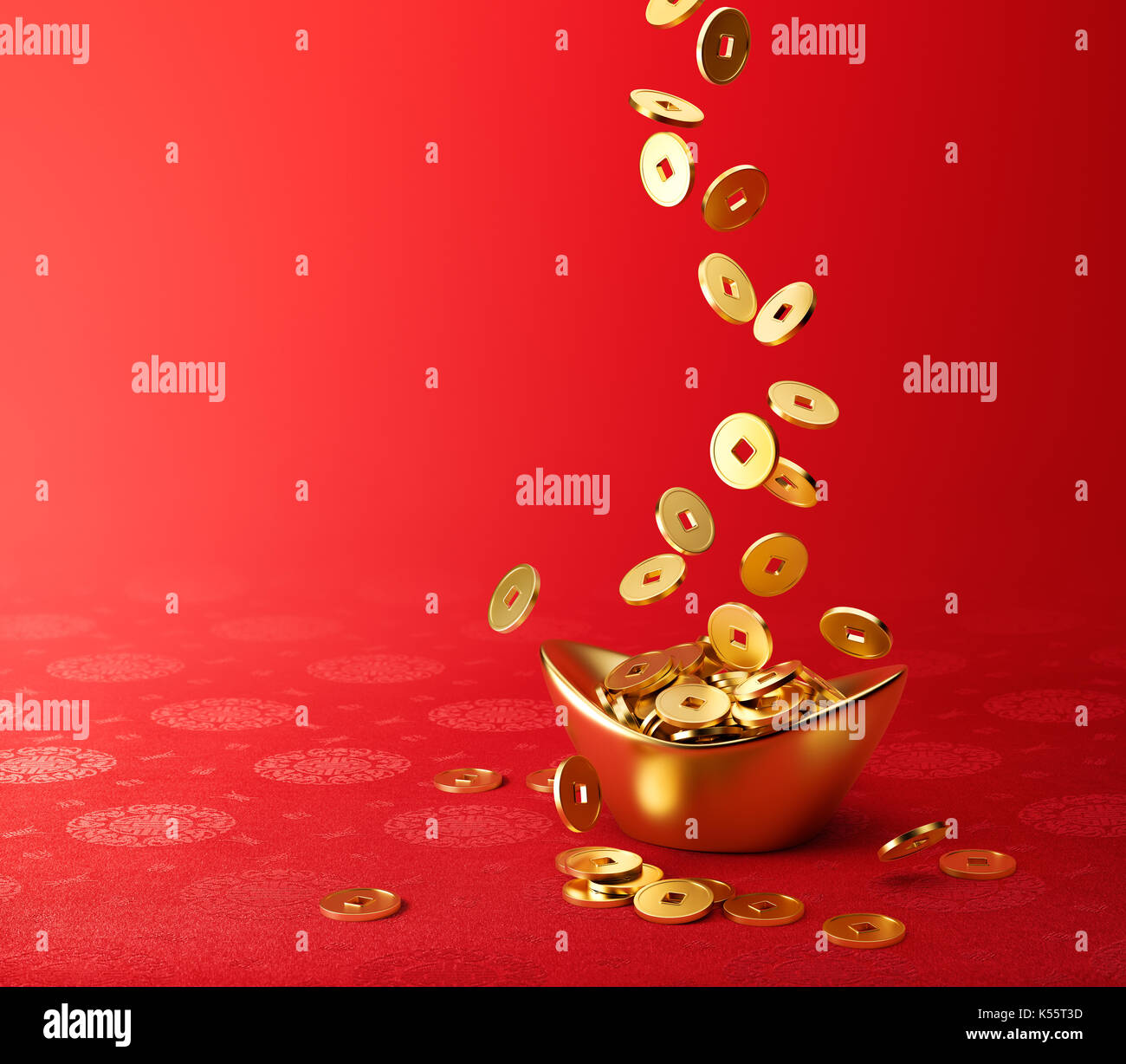 Chinese gold coin decoration hi-res stock photography and images - Alamy
