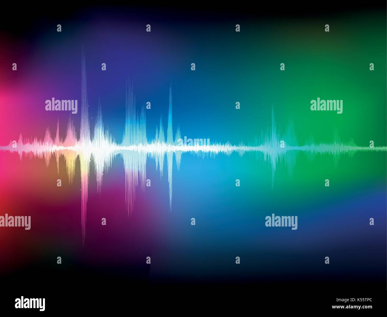 Colorful abstract digital sound wave oscillating background vector ...