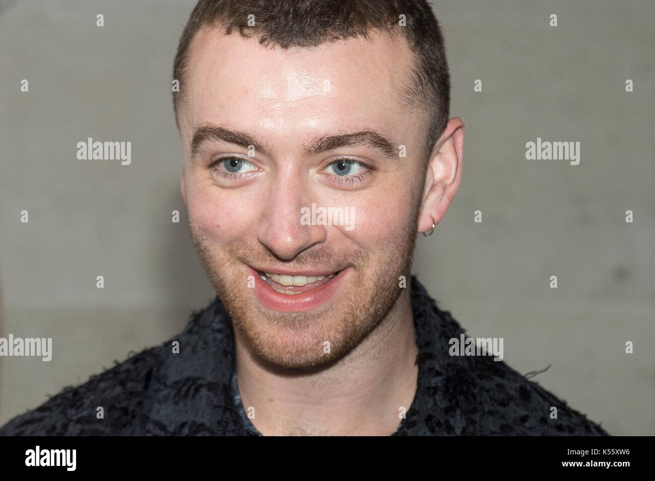 Sam Smith outside BBC Broadcasting House in London, where he appeared ...