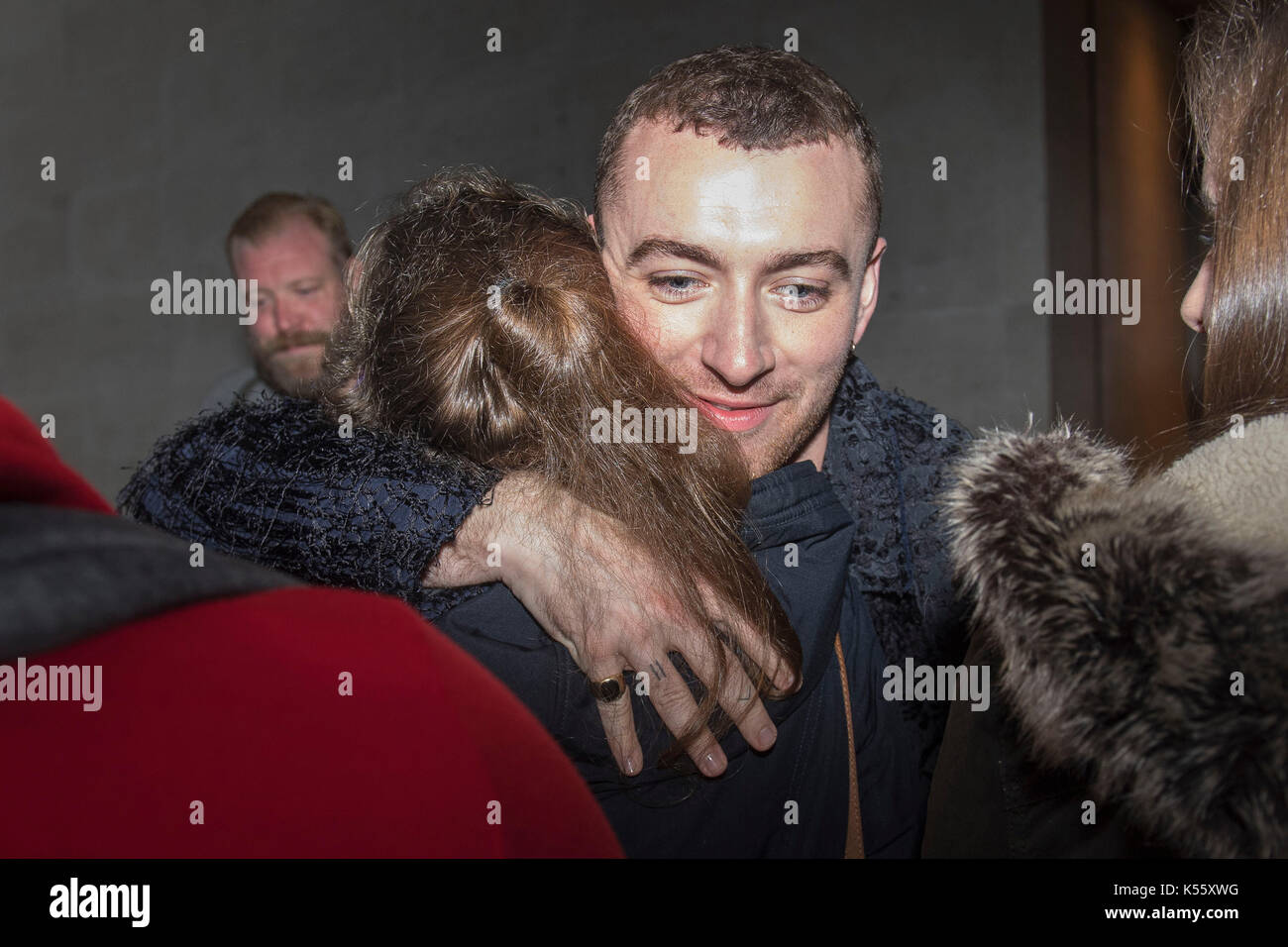 Sam Smith outside BBC Broadcasting House in London, where he appeared ...