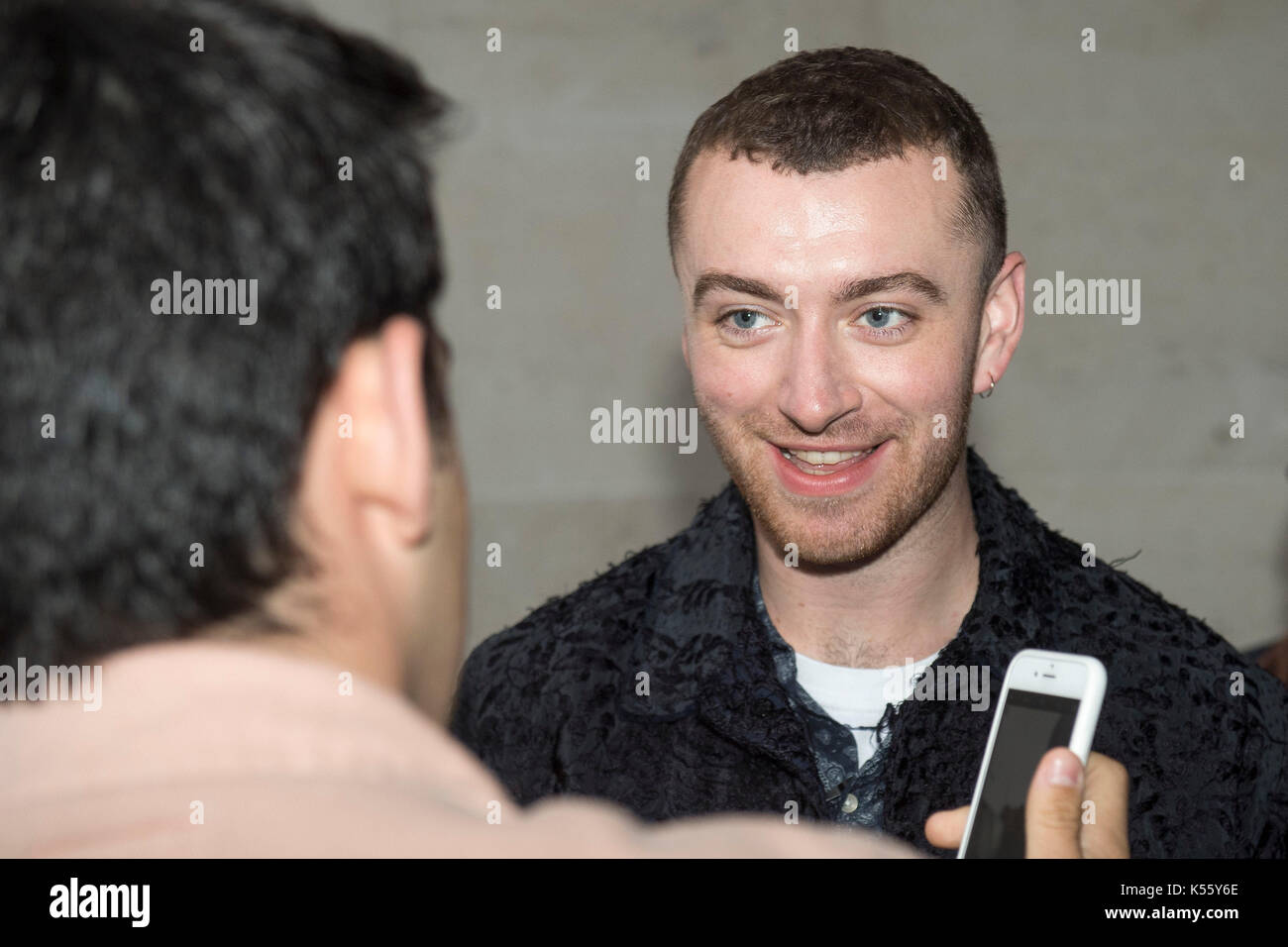 Sam Smith outside BBC Broadcasting House in London, where he appeared ...