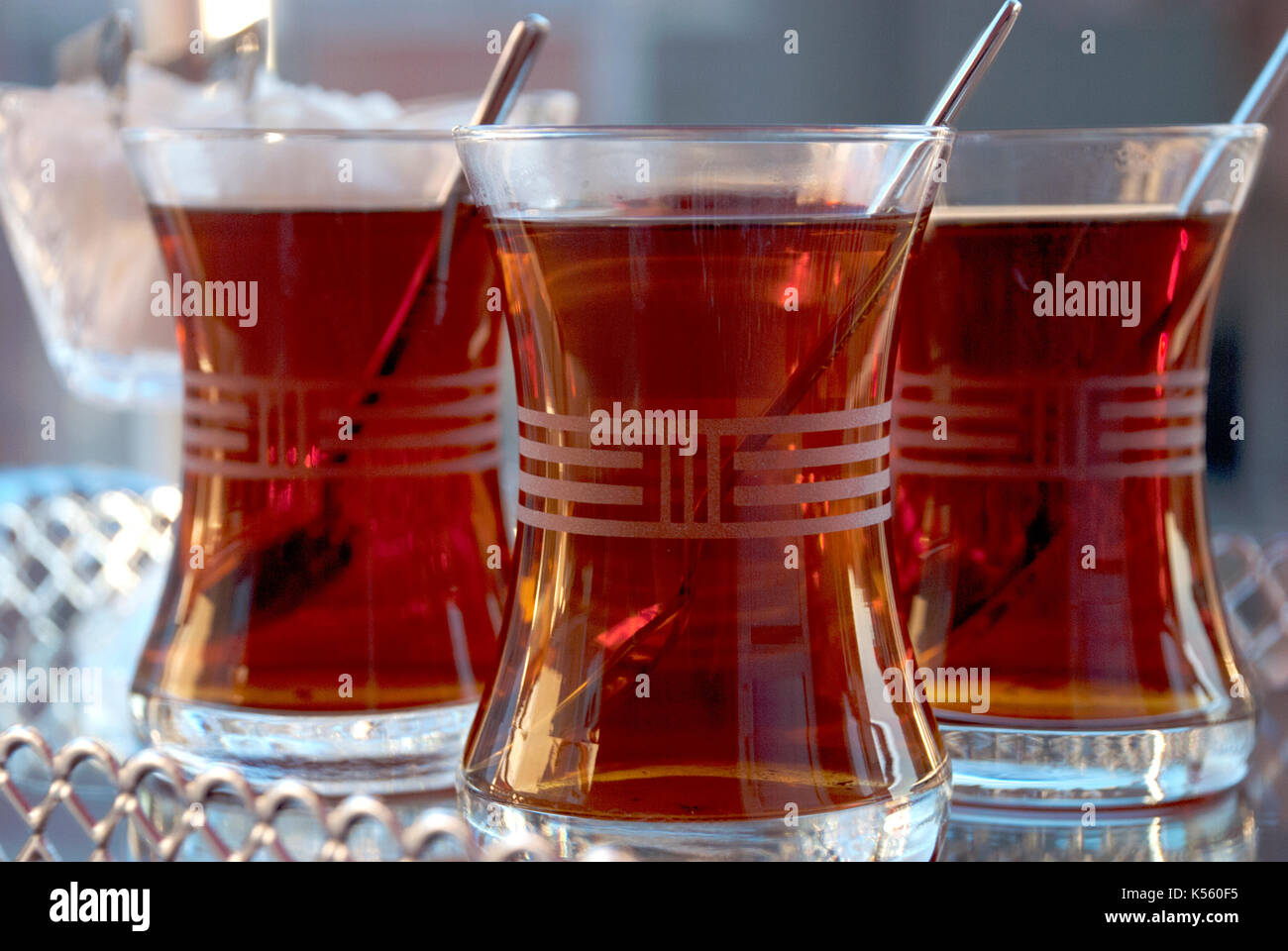 Tray hot turkish tea hi-res stock photography and images - Alamy
