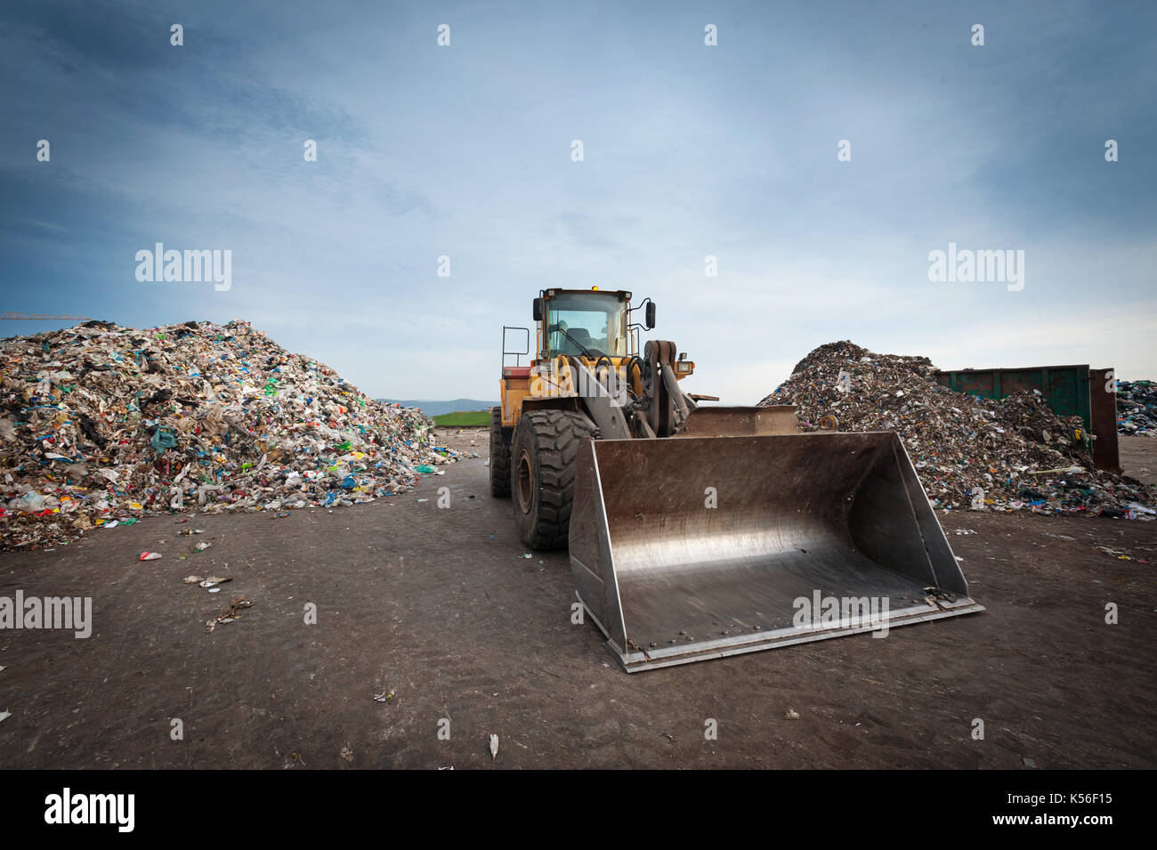 Landfill bulldozer hi-res stock photography and images - Alamy