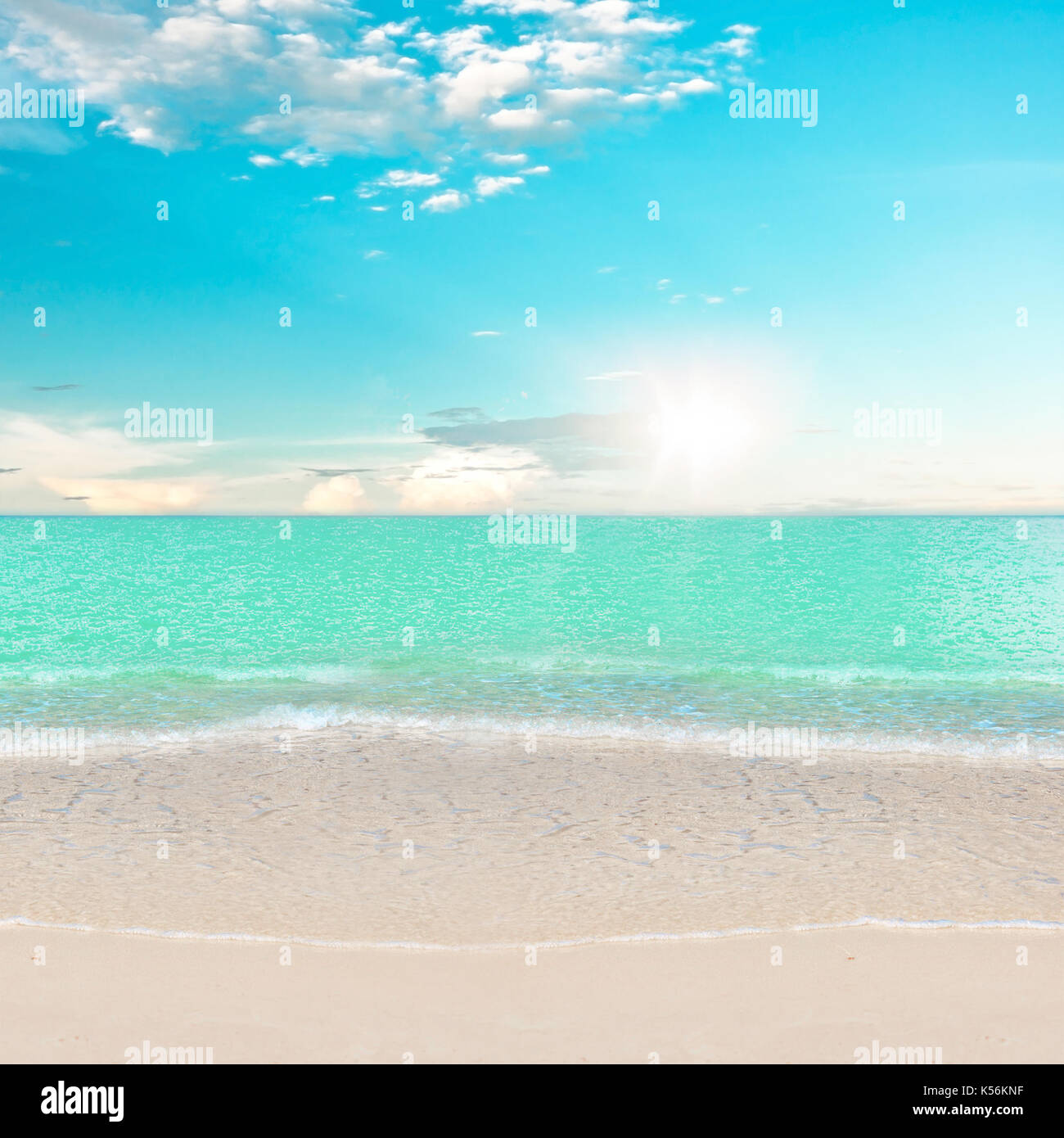Beautiful sky and island beach Stock Photo - Alamy