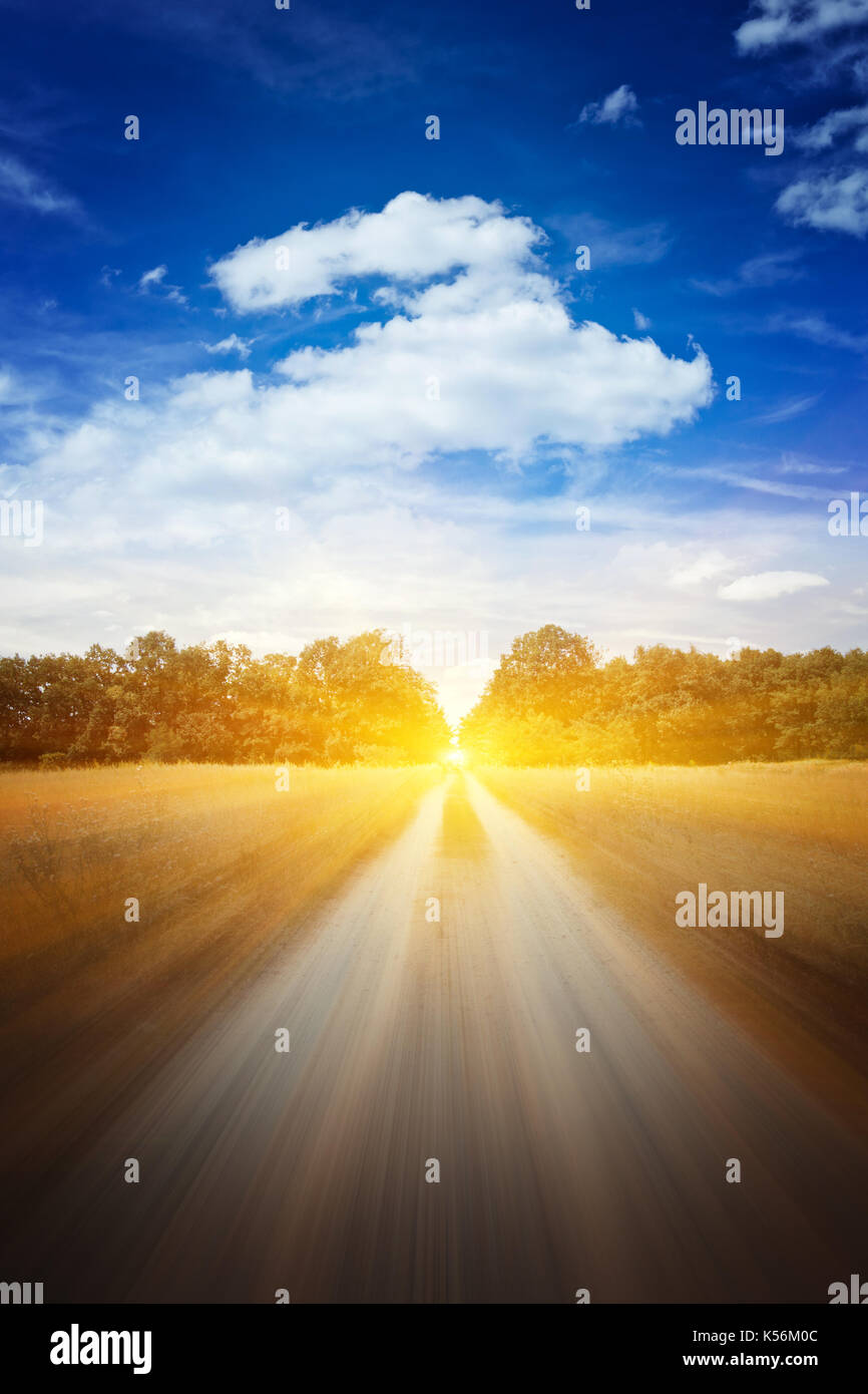 Blurred road nature background Stock Photo - Alamy