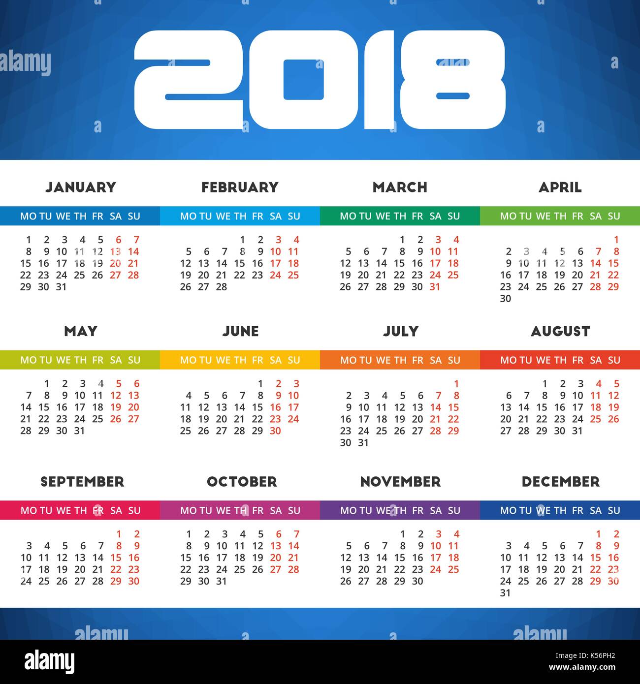 Calendar planner design Stock Vector Images - Alamy