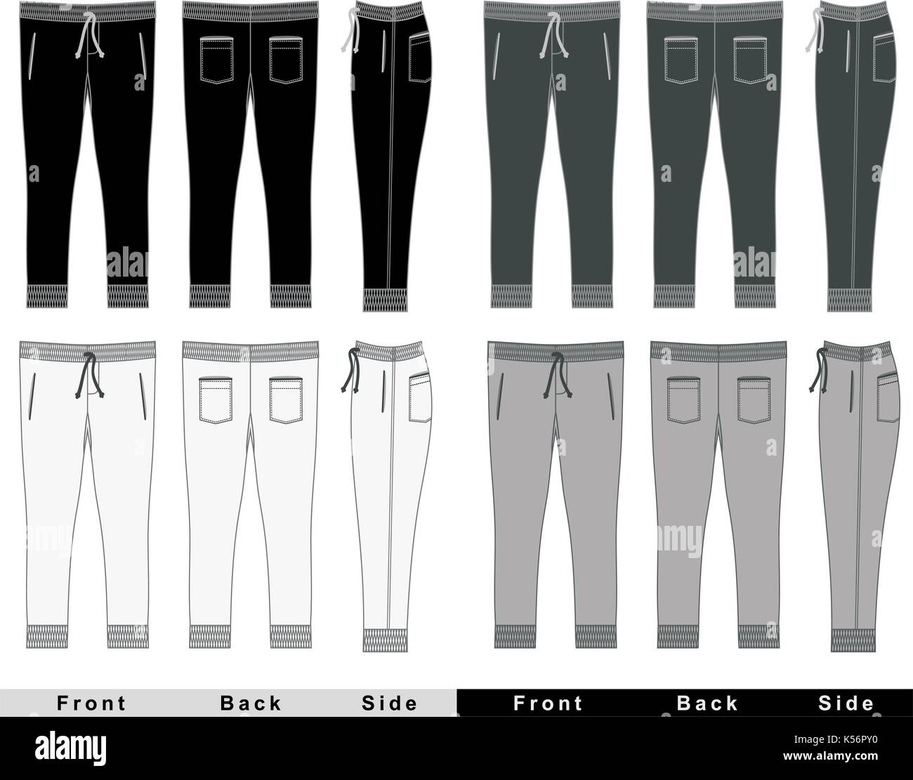 Black white view woman Stock Vector Images - Alamy