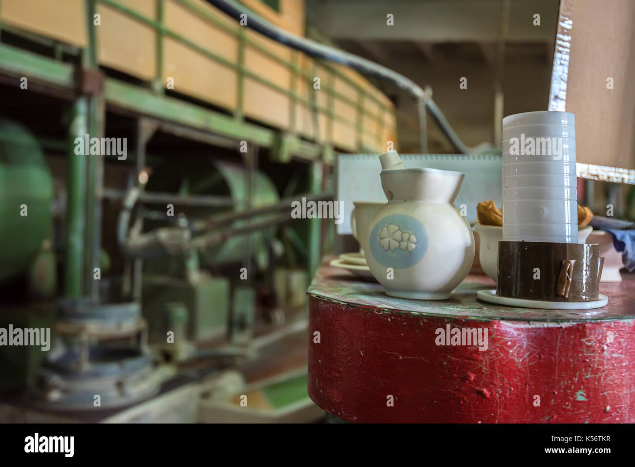 Old earthenware factory devices Stock Photo - Alamy