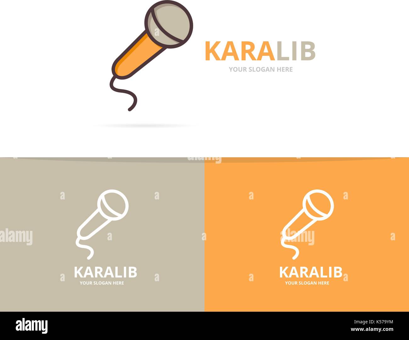 Vector Of Microphone Logo Unique Karaoke And Stand Up Comedy Logotype