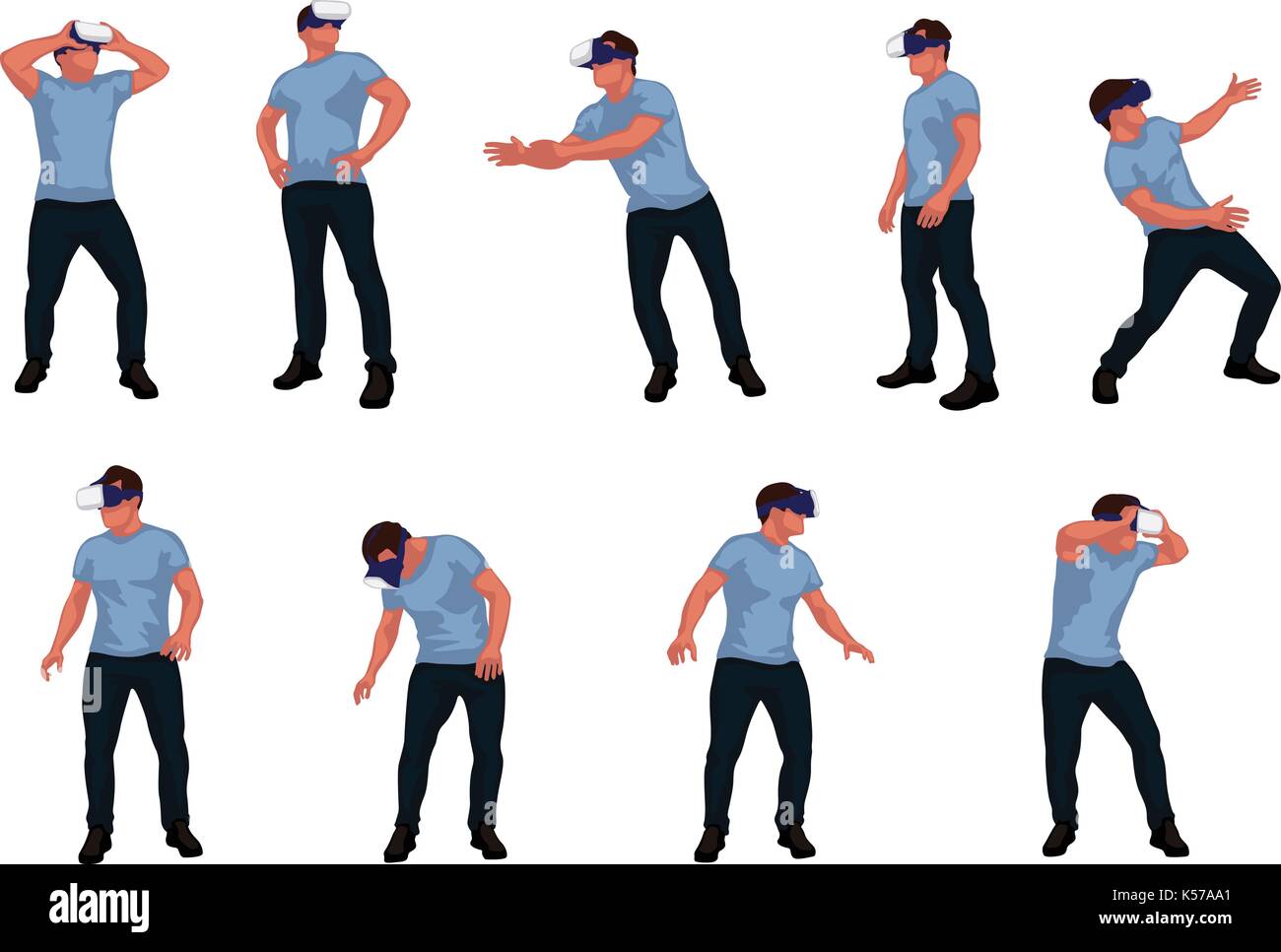 3d man different poses hi-res stock photography and images - Alamy