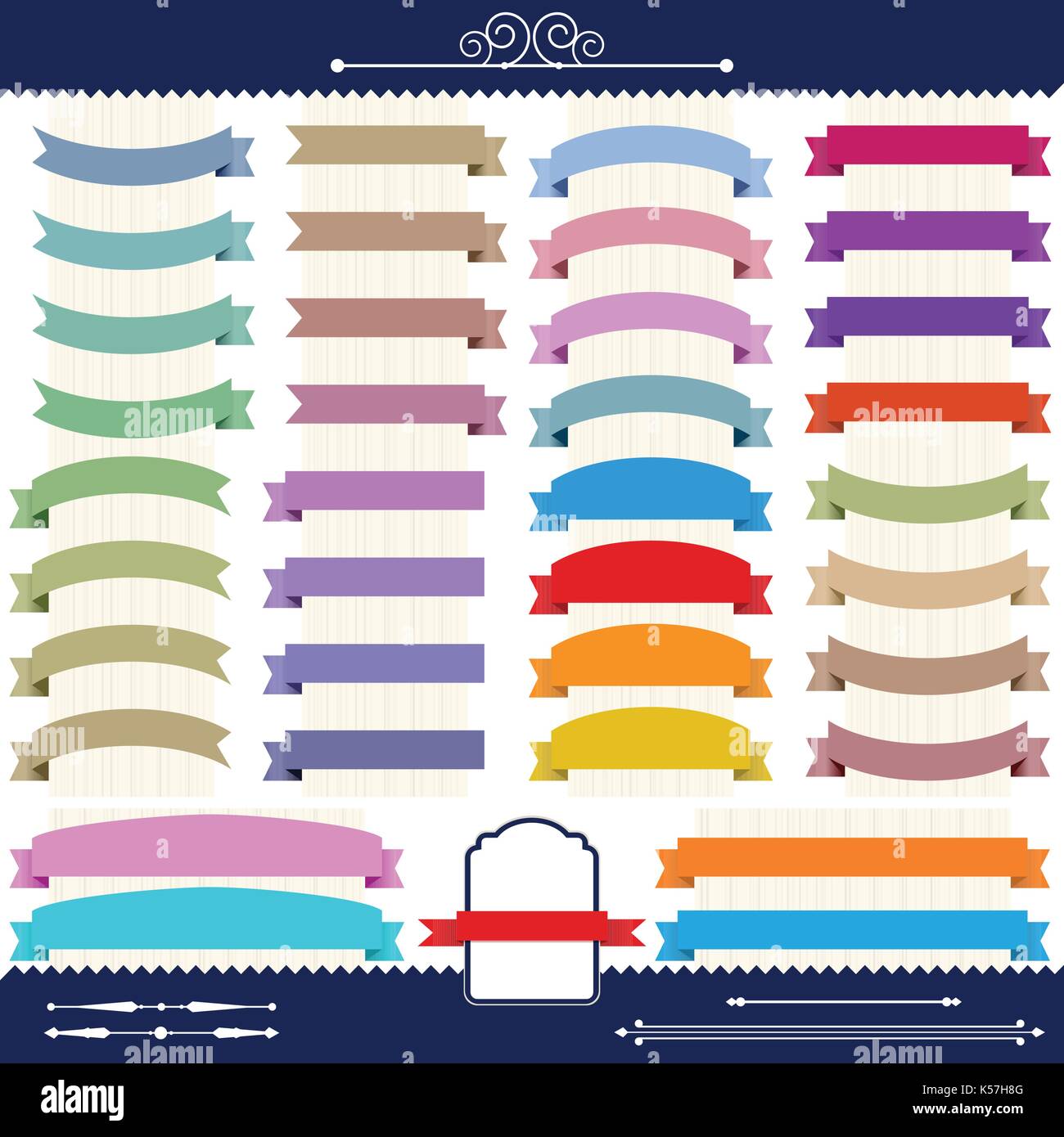 A set of banners and ribbons raster Stock Vector Image & Art - Alamy
