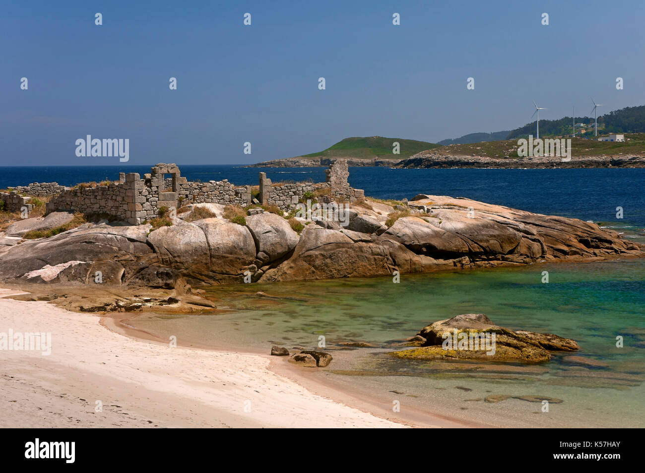 Old industry of fish salting, Cubelas beach, San Cibrao-Cervo, Lugo ...