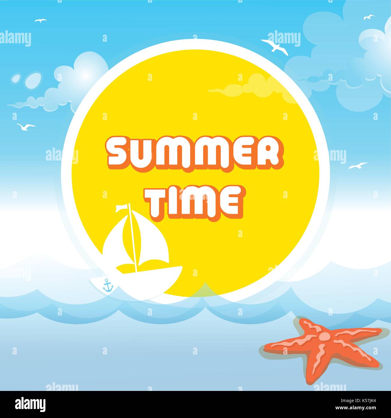 Summer day sailing Stock Vector Images - Alamy