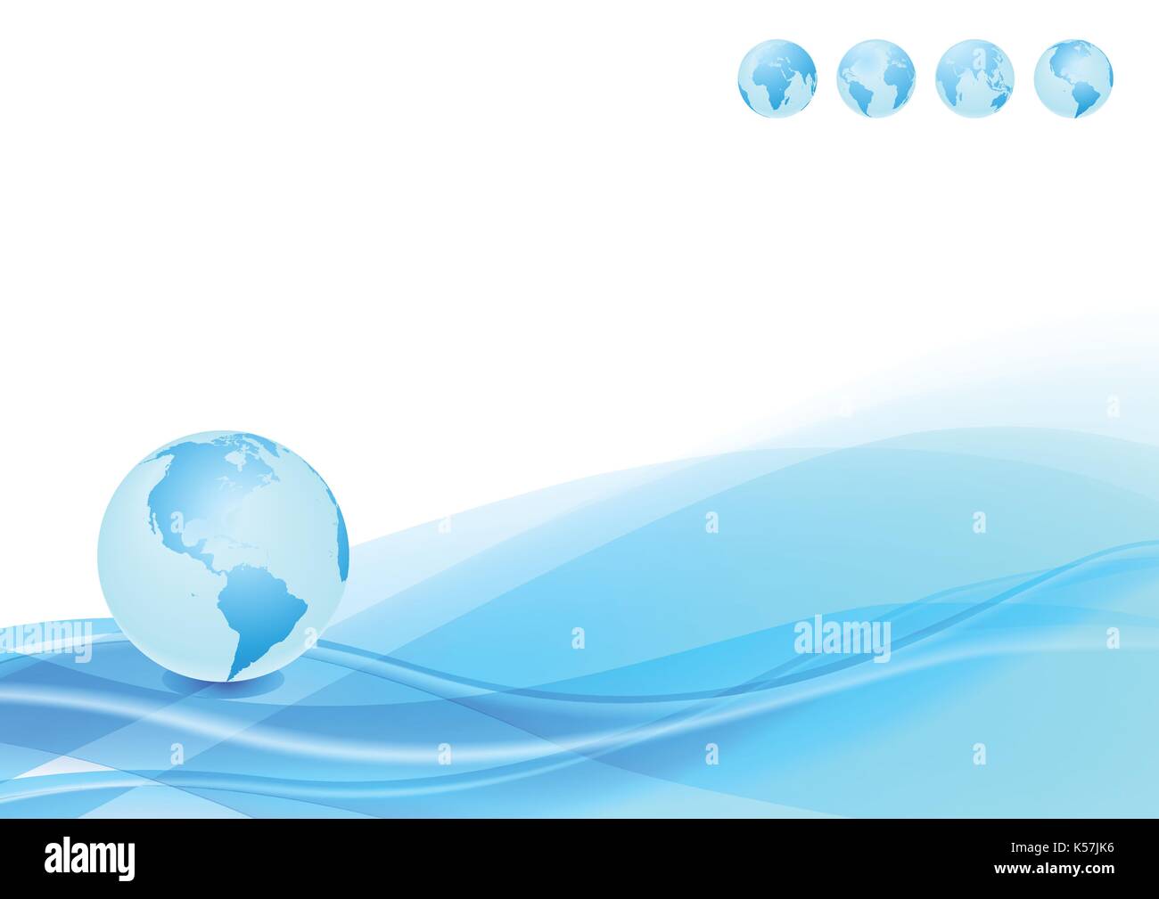 Blue World Map Stock Vector Image & Art - Alamy