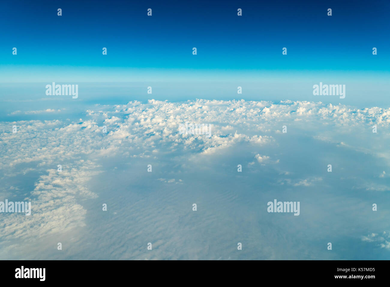 Flying Through Beautiful Landscape Of Earth Clouds Stock Photo - Alamy