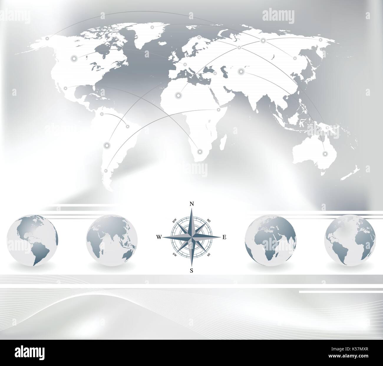 Gray world map Stock Vector Images - Alamy