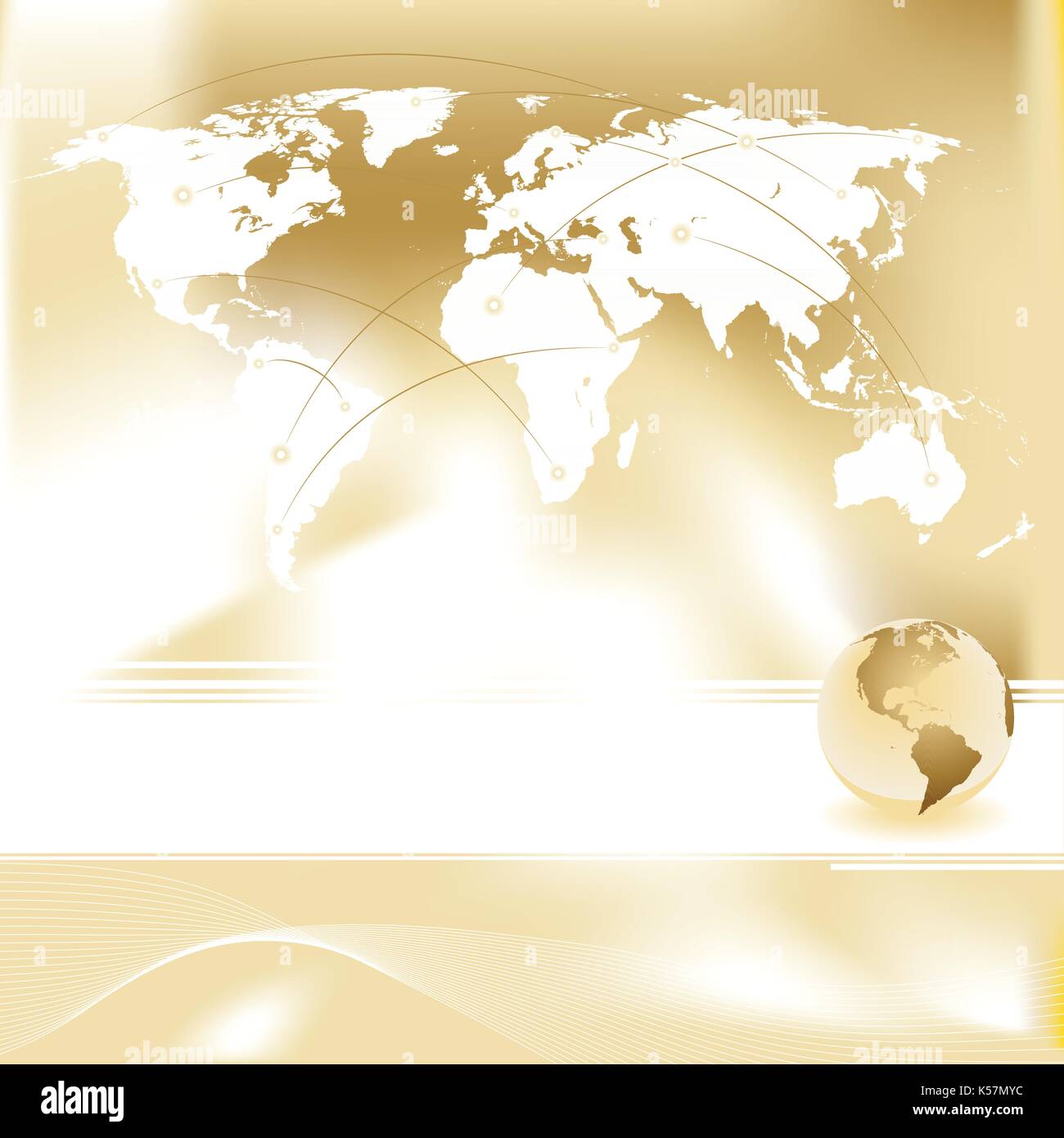 Gold world map Stock Vector Images - Alamy