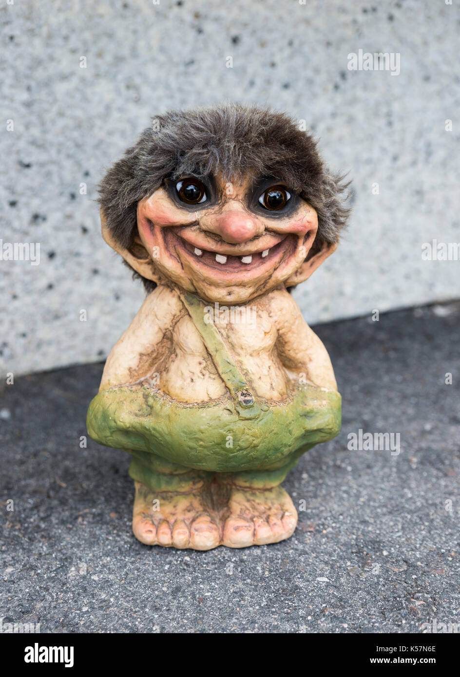 a monument of a troll , a typical caracter from norway Stock Photo - Alamy