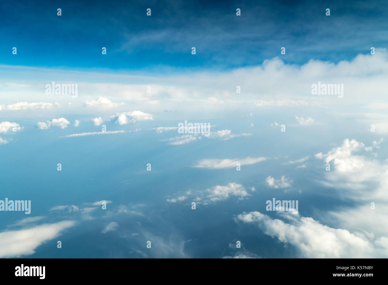 Flying Through Beautiful Landscape Of Earth Clouds Stock Photo - Alamy