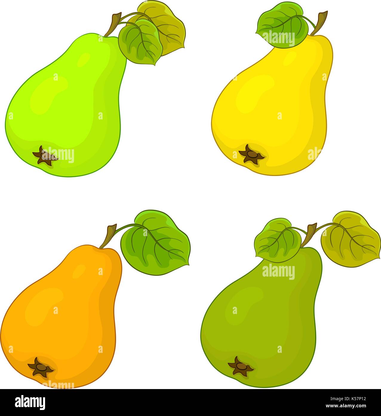 Four pears Stock Vector Images - Alamy