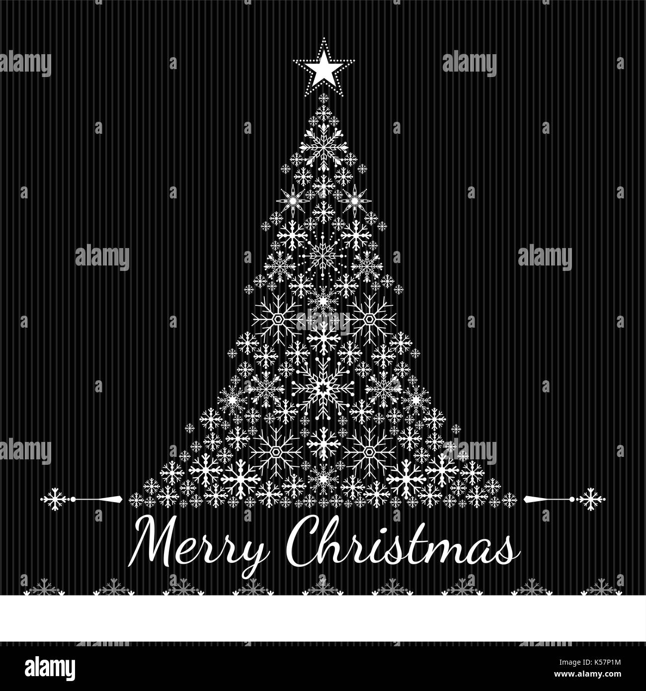 Christmas tree card background Black and White Stock Photos & Images ...