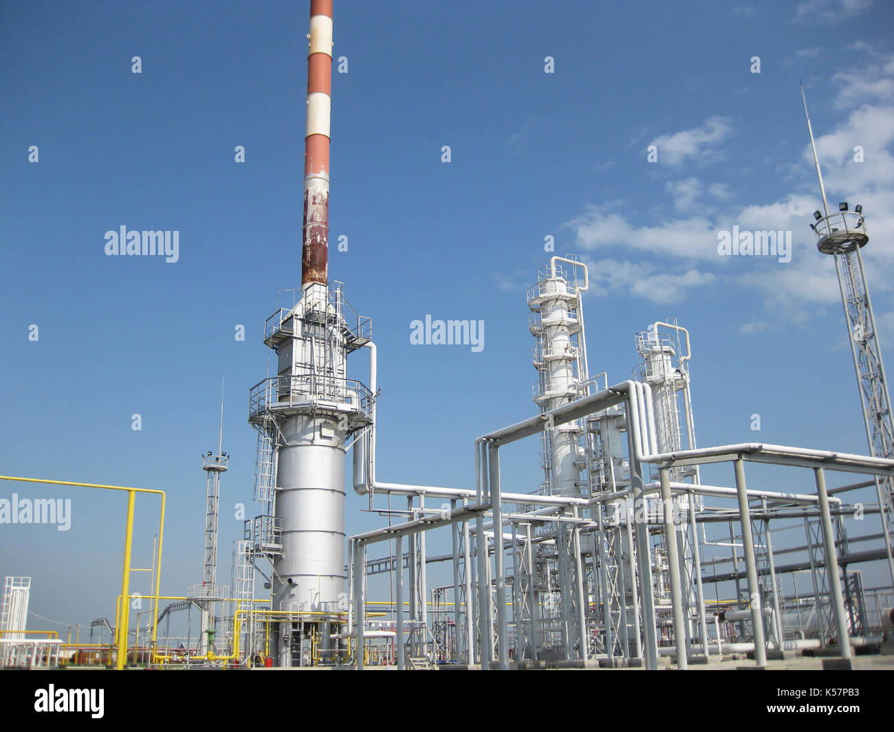 The oil refinery. Equipment for primary oil refining Stock Photo - Alamy