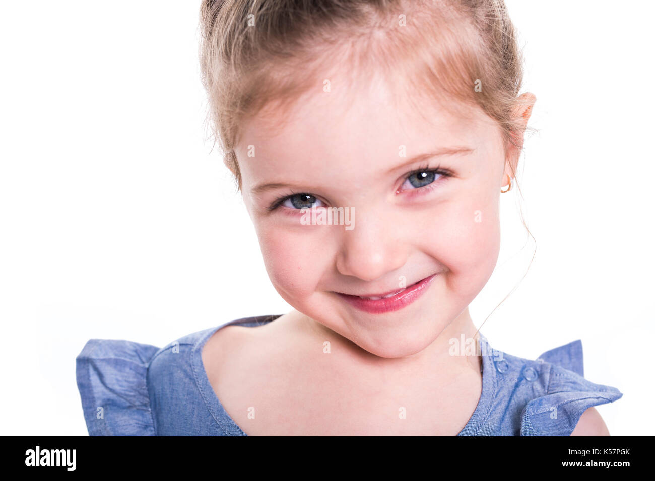 Studio Portrait Of Young Girl Stock Photo - Alamy