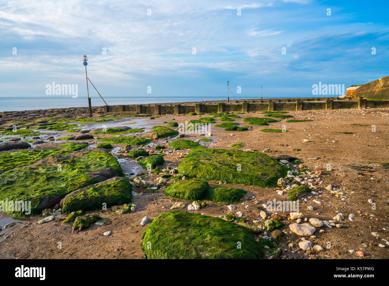 View of the sea and beach in Hunstanton, Norfolk, UK Stock Photo - Alamy