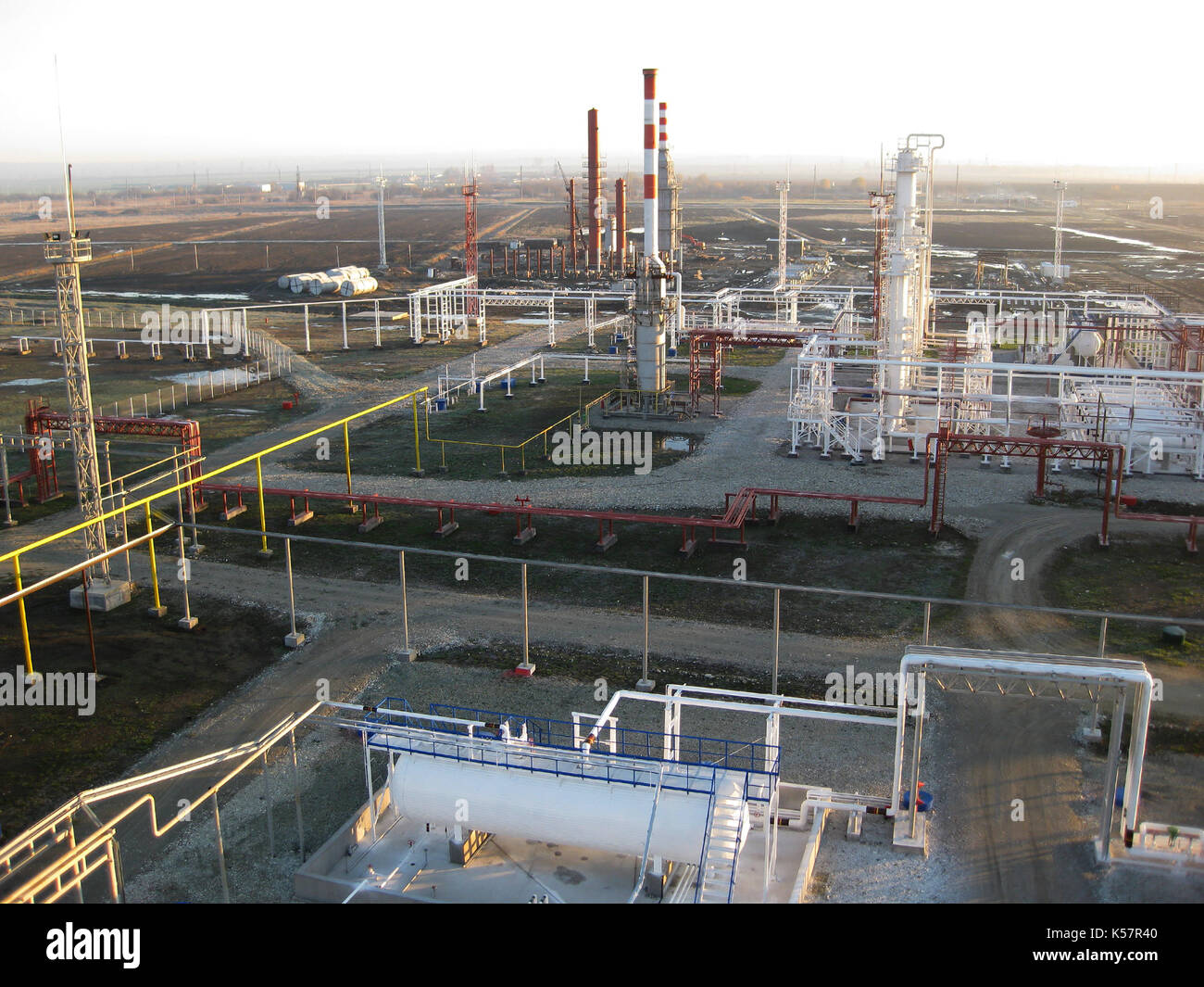 The oil refinery. Equipment for primary oil refining Stock Photo - Alamy