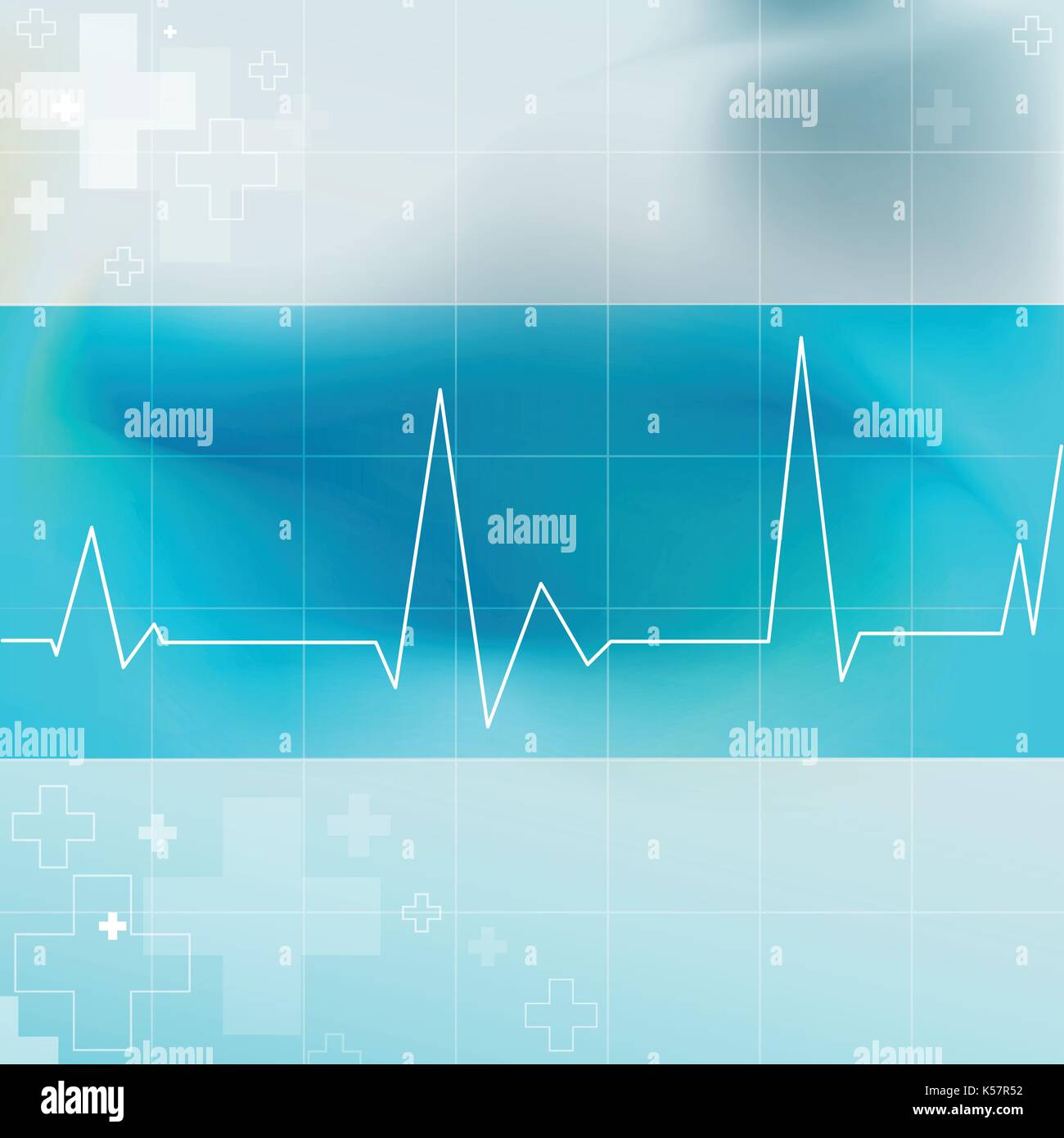 Ekg electrocardiogram blue Stock Vector Images - Alamy