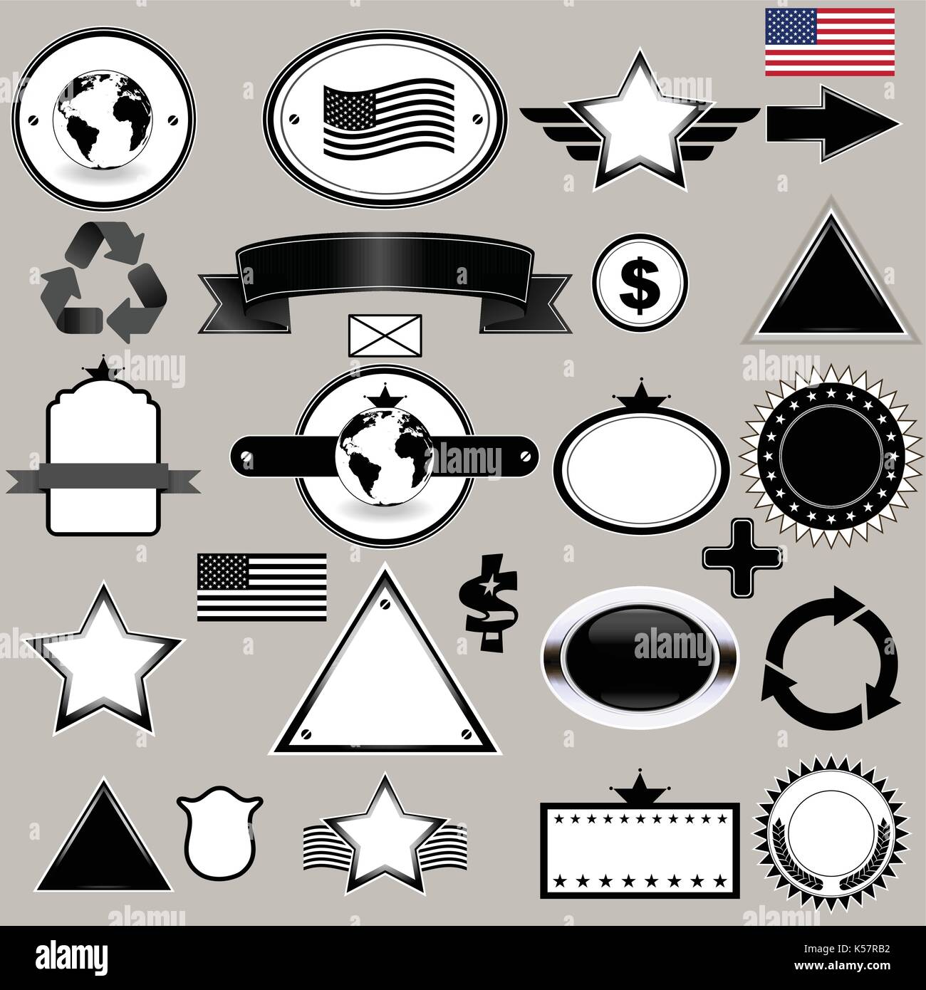 Usa label Stock Vector Images - Alamy