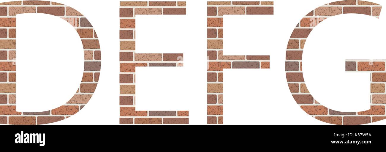 Letters DEFG in bricks, vector Stock Vector Image & Art - Alamy