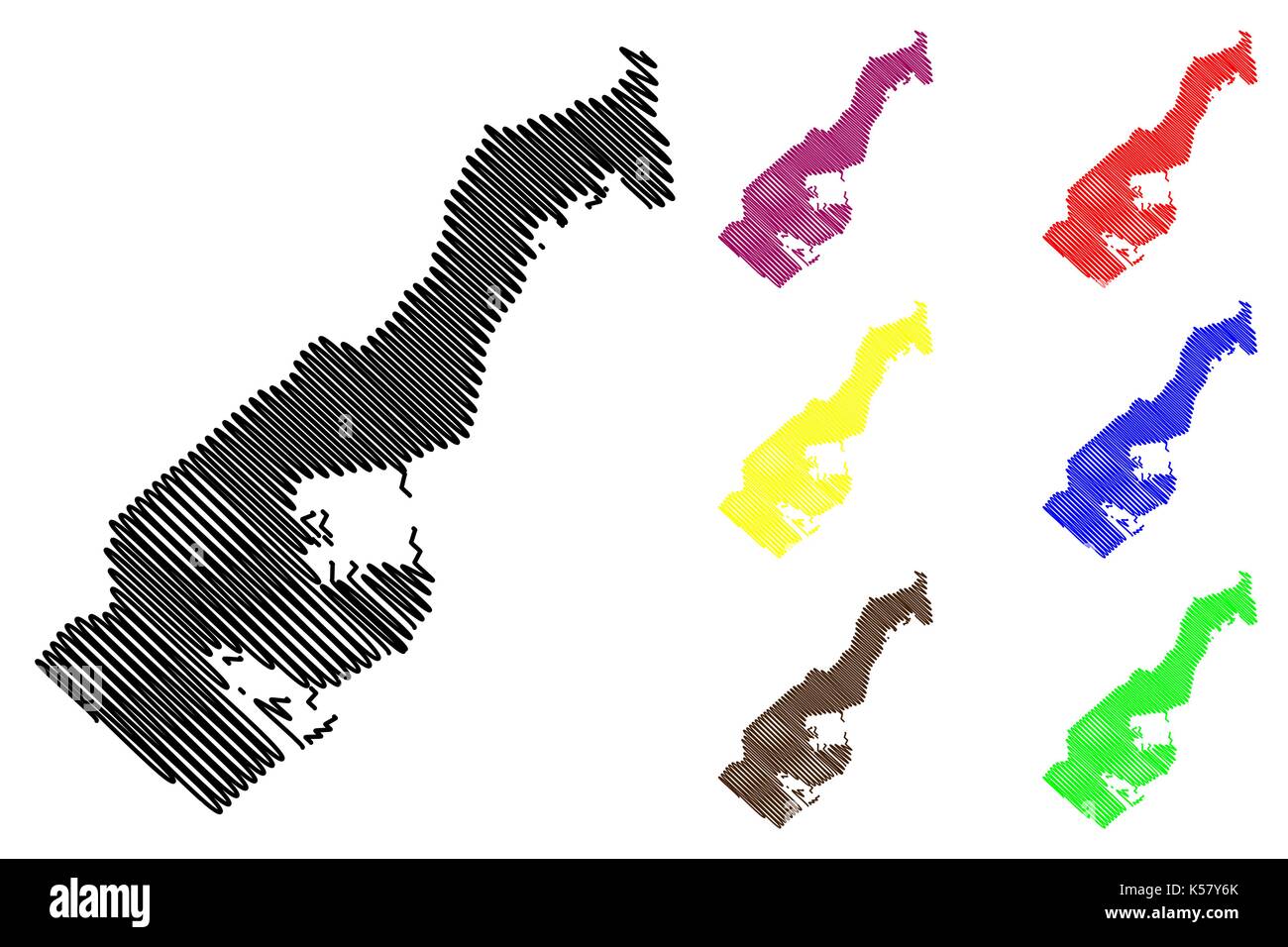 Monaco map vector illustration, scribble sketch Monaco Stock Vector ...