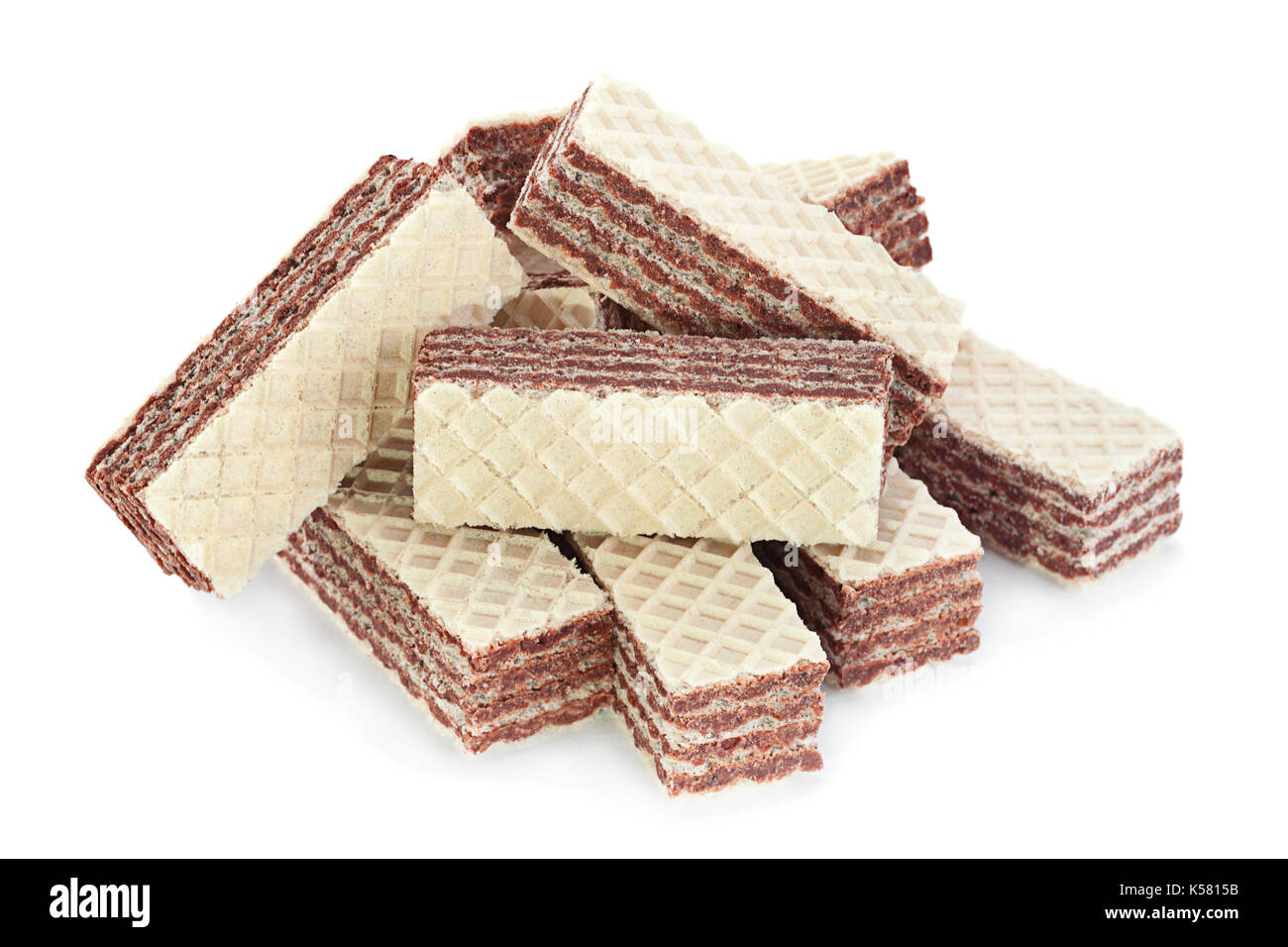 Mini wafers stick isolated on white background Stock Photo - Alamy