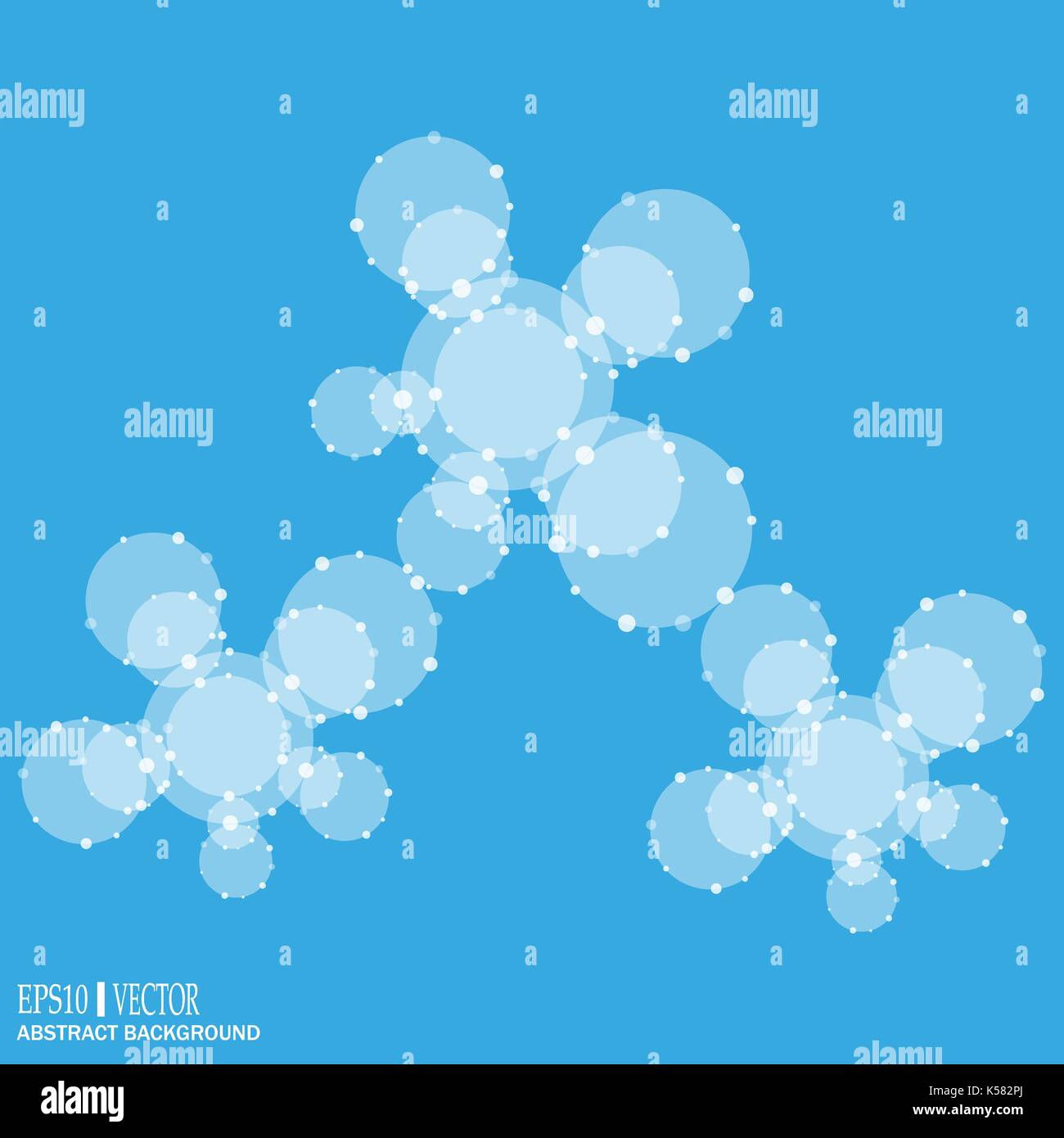 Dna And Neurons Vector Molecular Structure Connected Lines With Dots