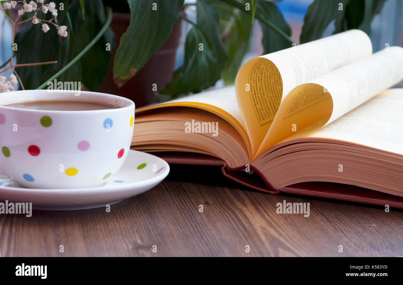 Love and books. Heart shape made from book pages Stock Photo - Alamy