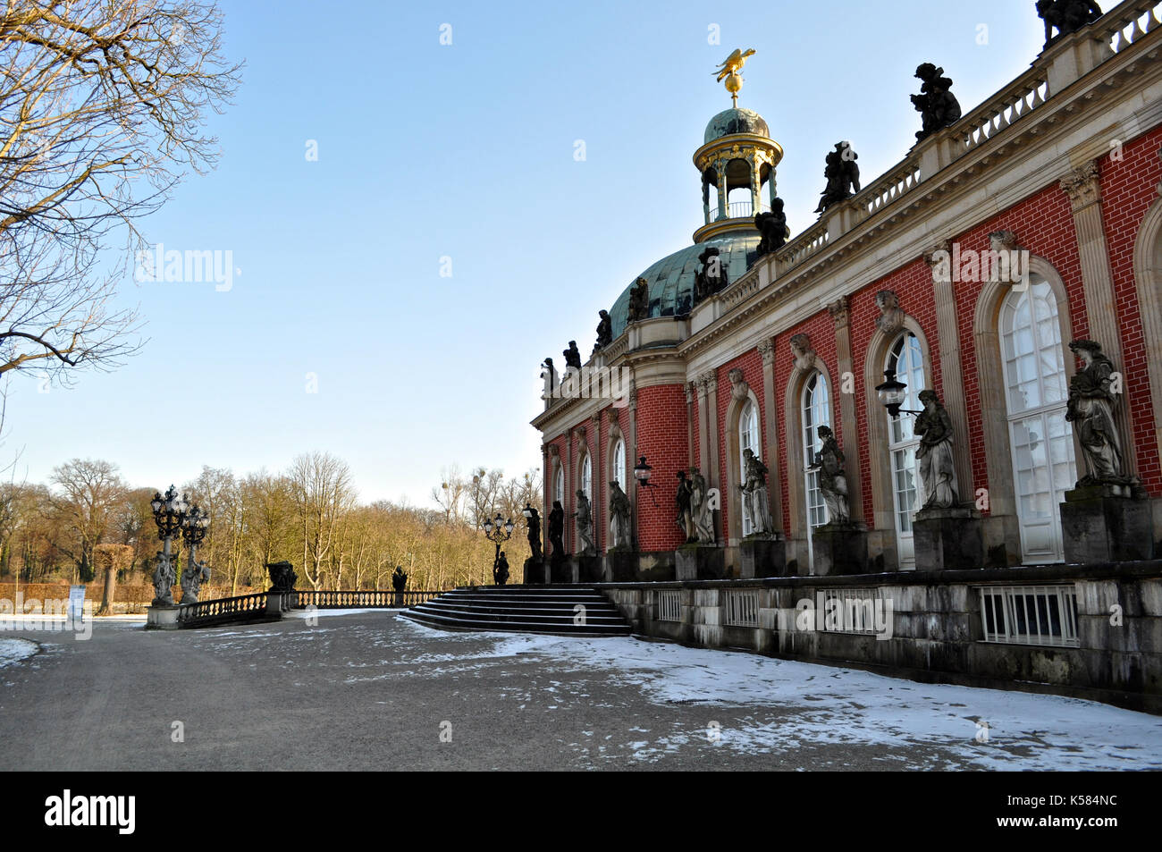 The Neues Palais or New Palace, a Baroque and Rococo royal residence in ...