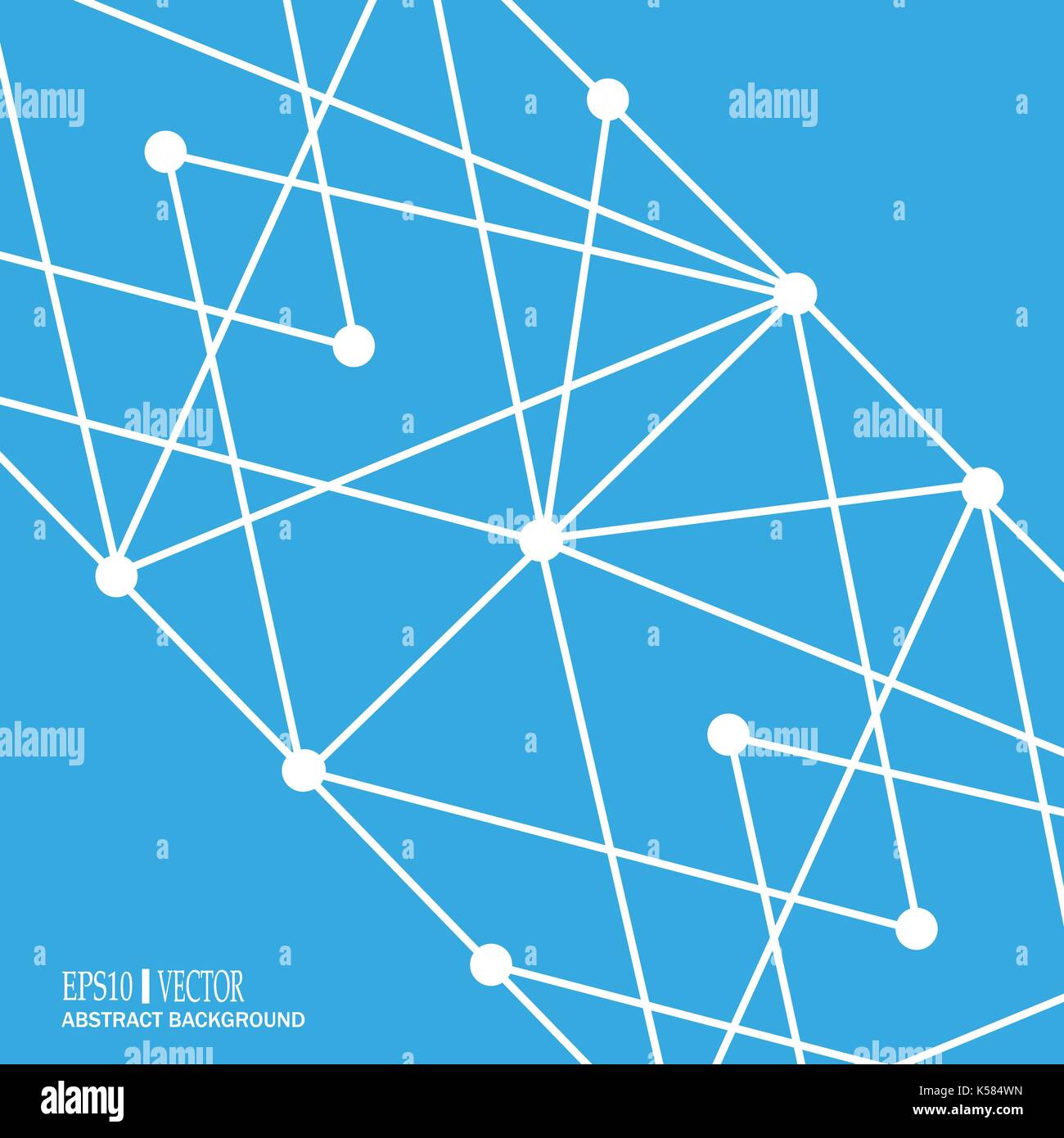 Dna And Neurons Vector Molecular Structure Connected Lines With Dots