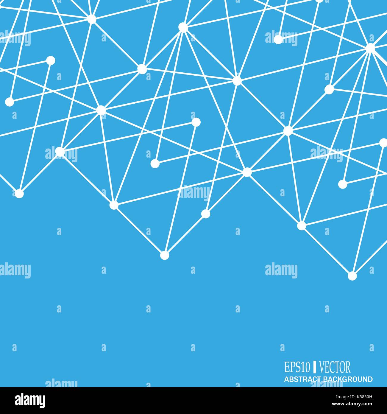 DNA and neurons vector. Molecular structure. Connected lines with dots ...